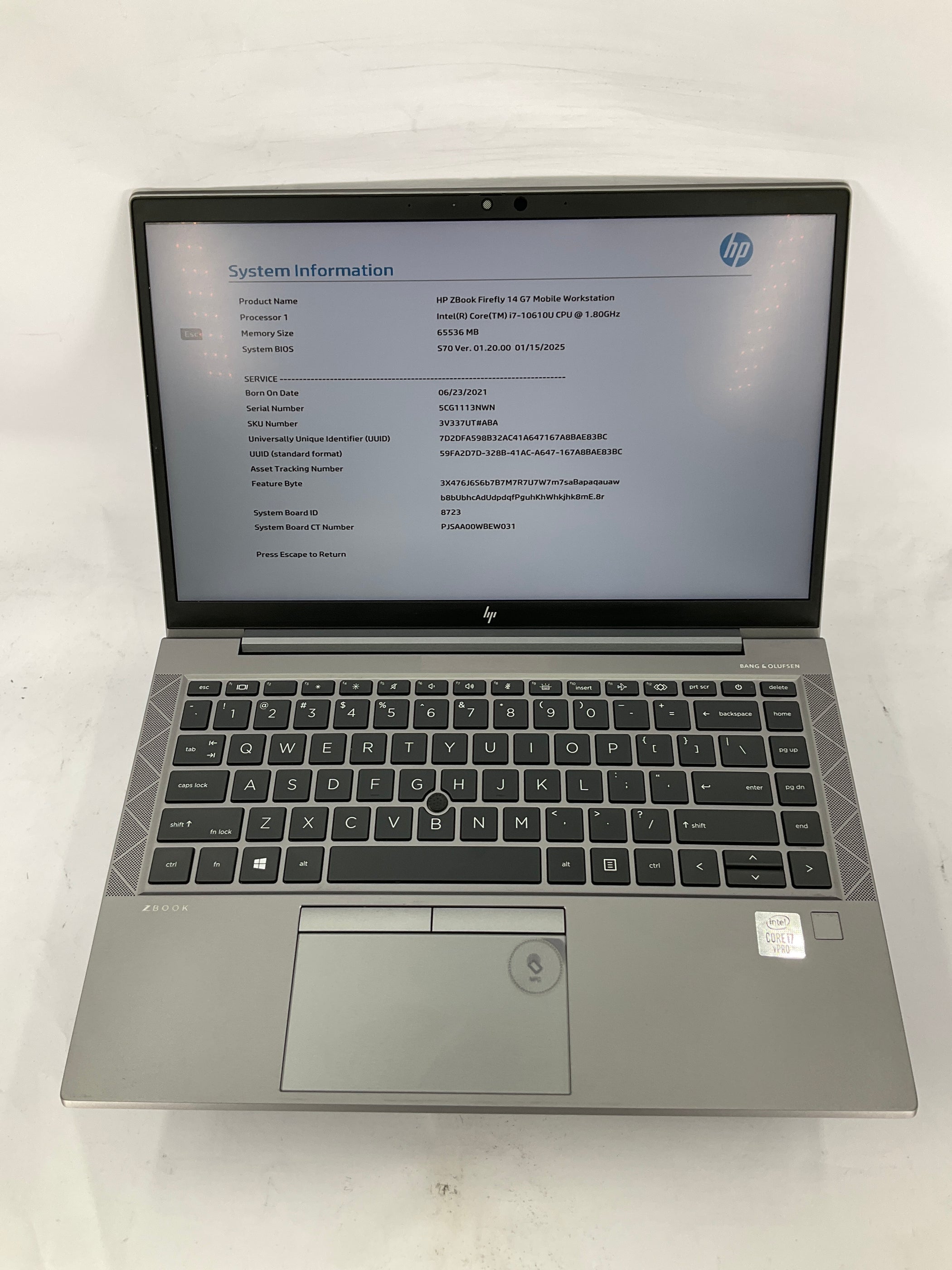 HP HP ZBOOK FIREFLY 14 G7 Core i7-10610U 256GB 64GB — 3R Technology